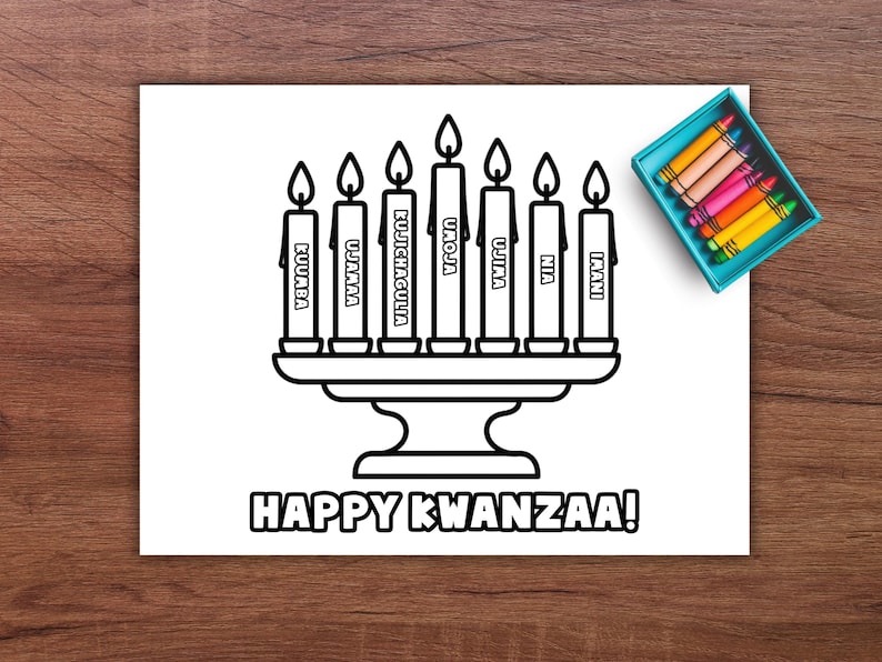 Seven Principles of Kwanzaa Candle Activity Page, Poster, Bulletin ...