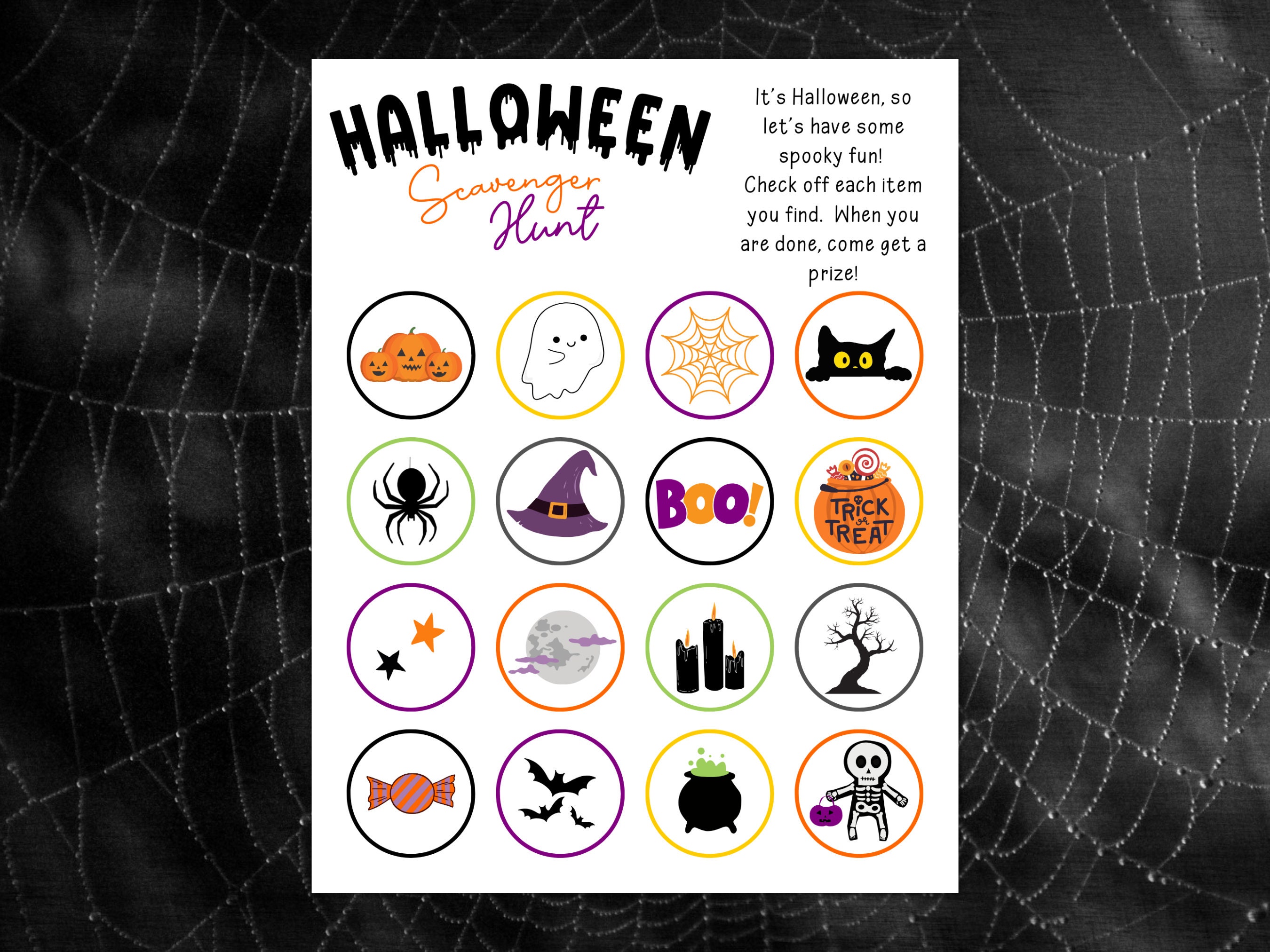 Halloween Scavenger Hunt Printable Scavenger Hunt for Toddlers ...