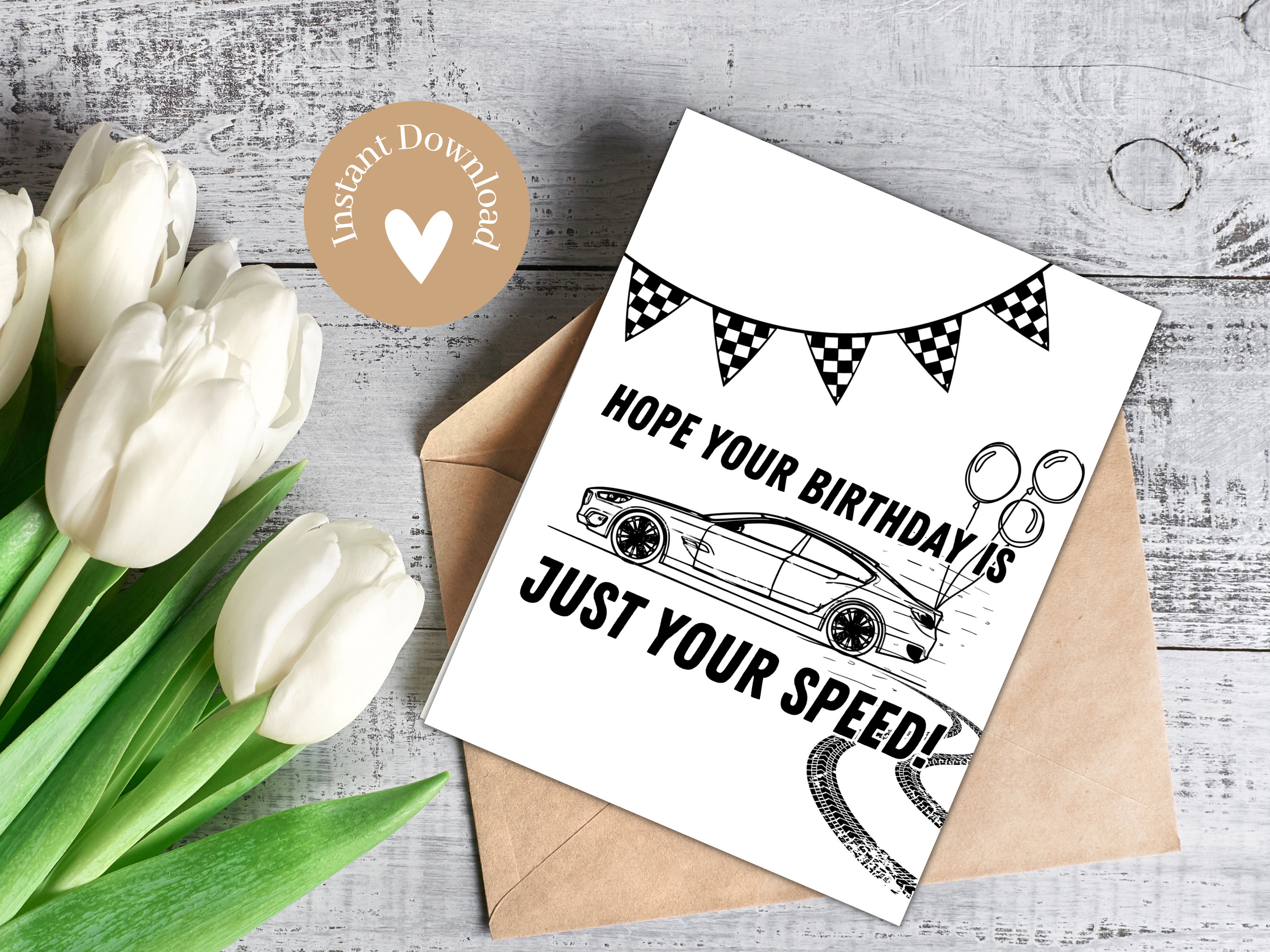 Printable Race Car Birthday Card Birthday Card Two Fast Birthday Fast ...