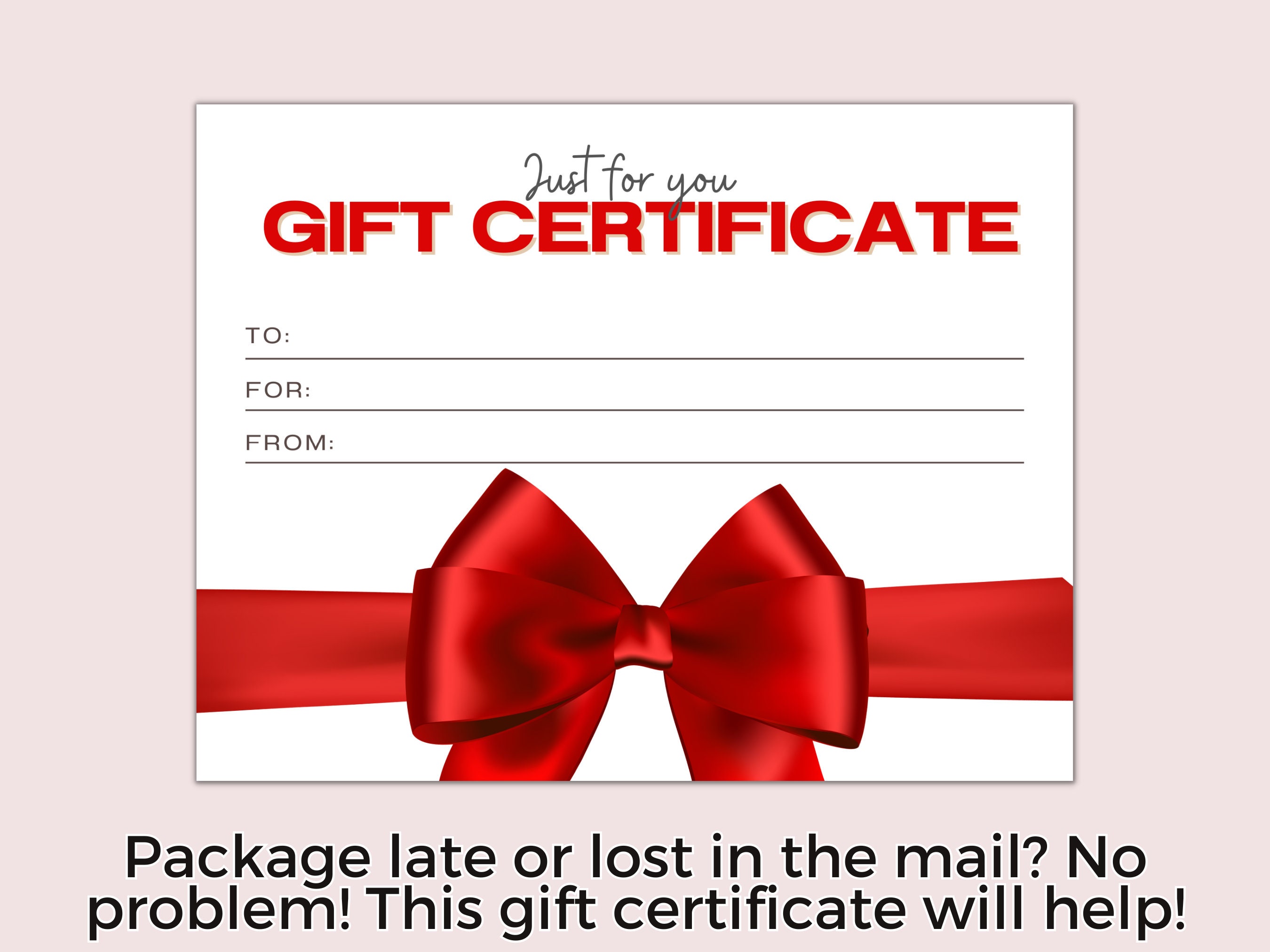 Printable Gift Certificate Custom Gift Certificate Christmas Special ...