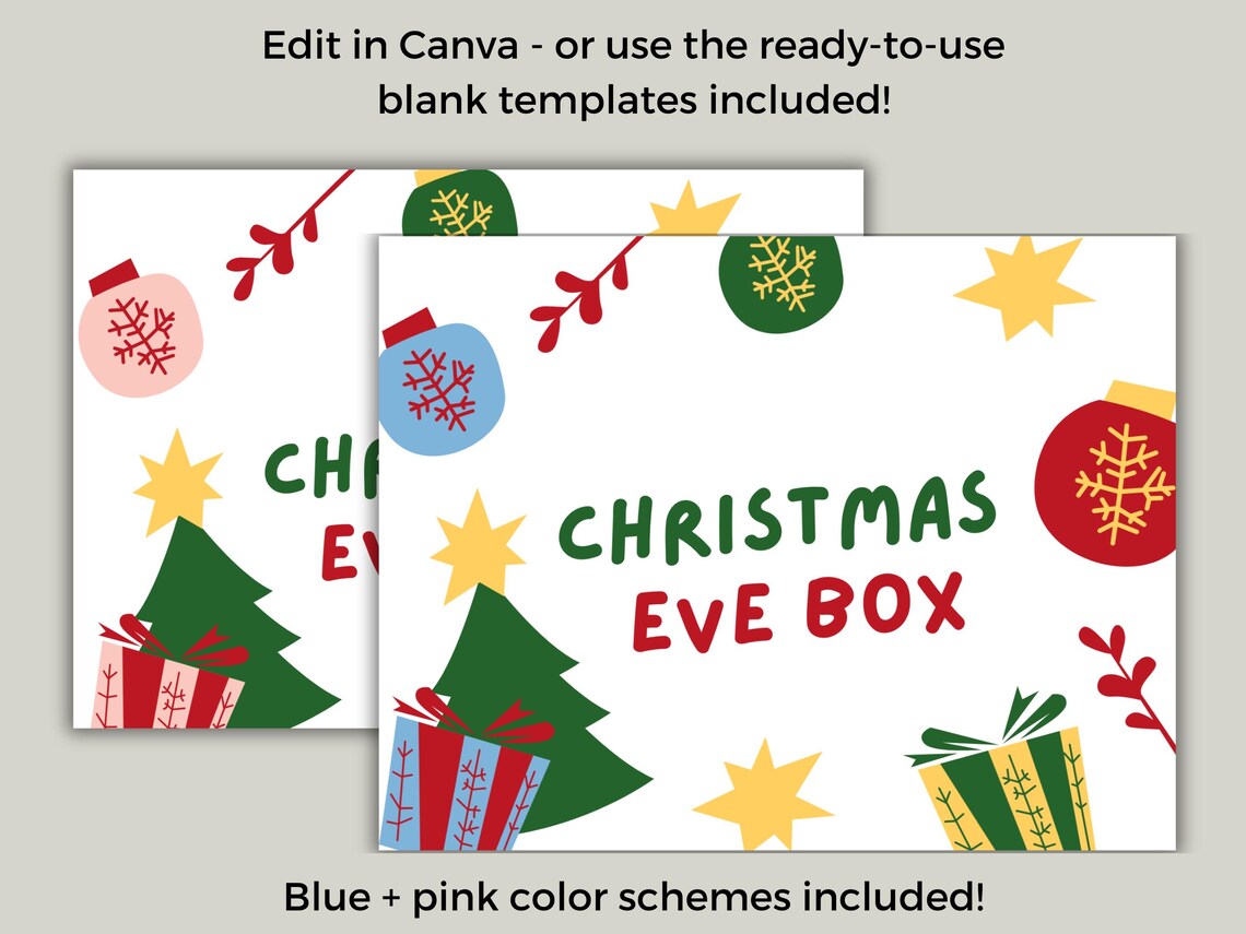 EDITABLE Christmas Eve Box Label Printable Christmas Eve Box PNG ...