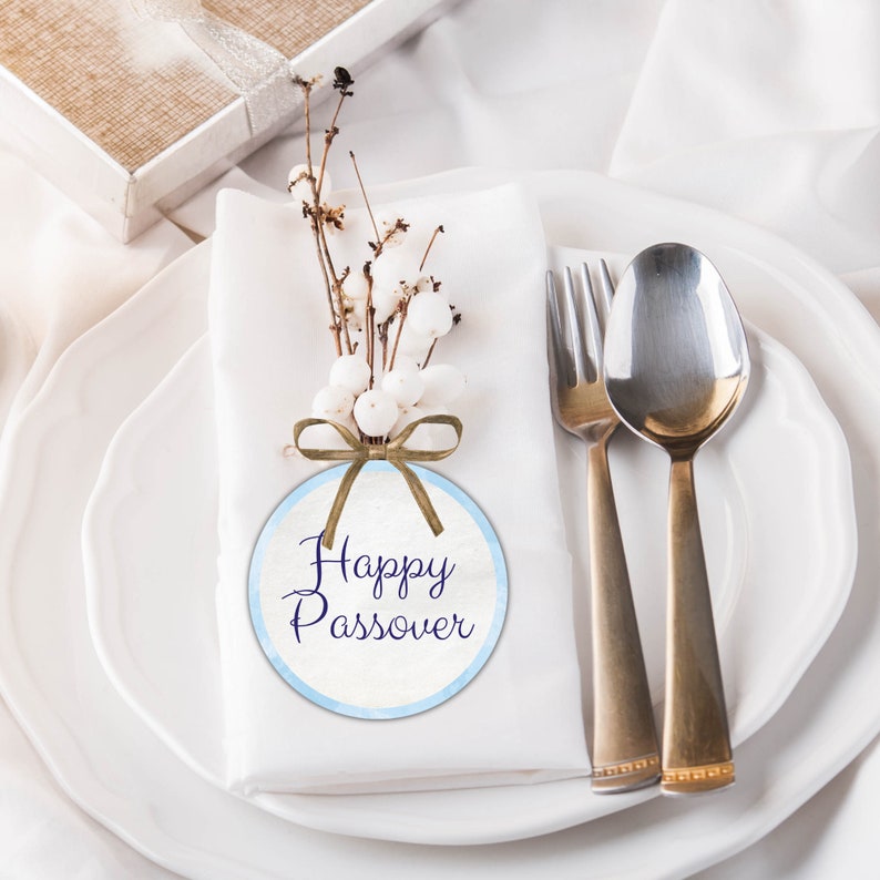 Printable Passover Table Decor | Pesach Place Cards | Watercolor ...