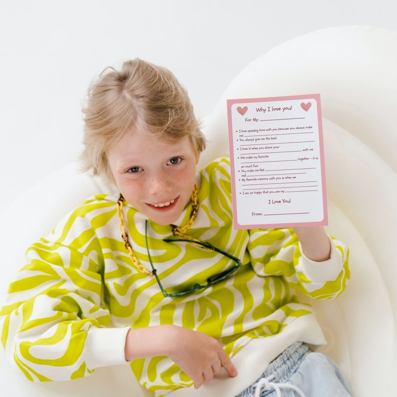 Why I Love You | Fill-in the Blanks Activity for Kids | Gift for ...