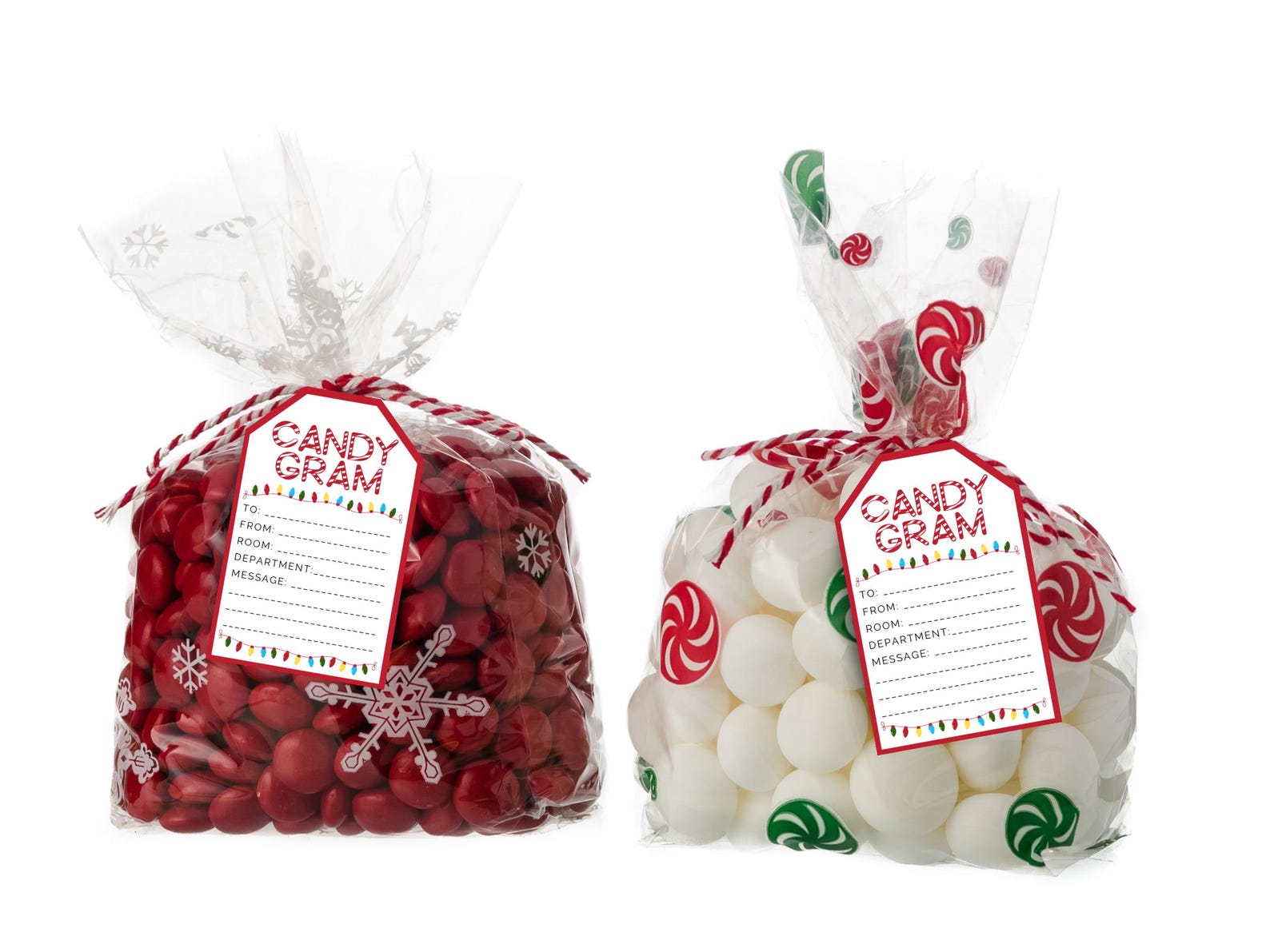 Holiday Candy Gram, Festive Candy Cane Gram, Candy Gram Printable ...