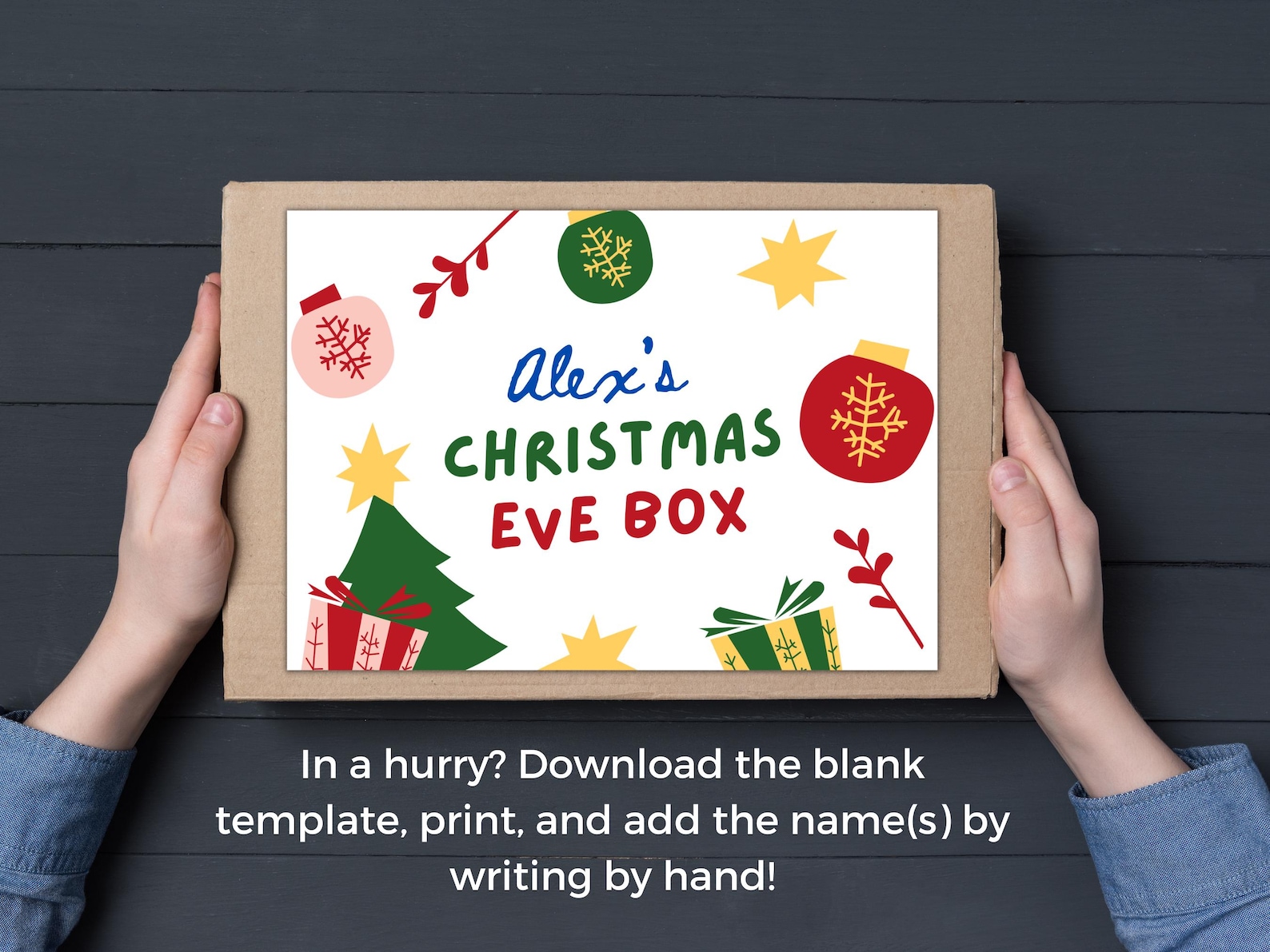 EDITABLE Christmas Eve Box Label Printable Christmas Eve Box PNG ...