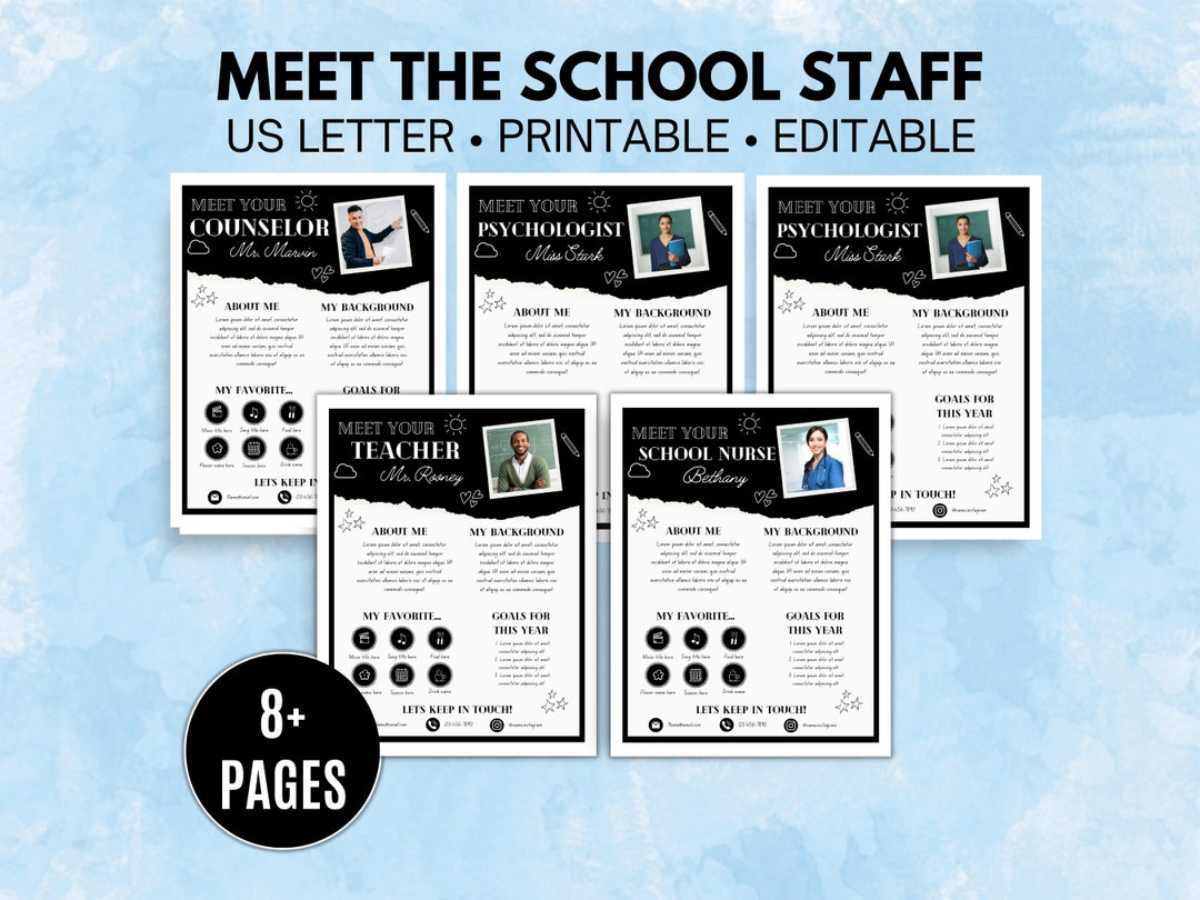 Editable Meet the School Counselor Poster Counsellor Sign School ...