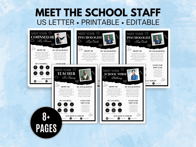 Editable Meet the School Counselor Poster Counsellor Sign School ...