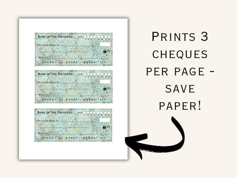 Bank of the Universe Cheque Template Manifestation Cheque Vision Board ...