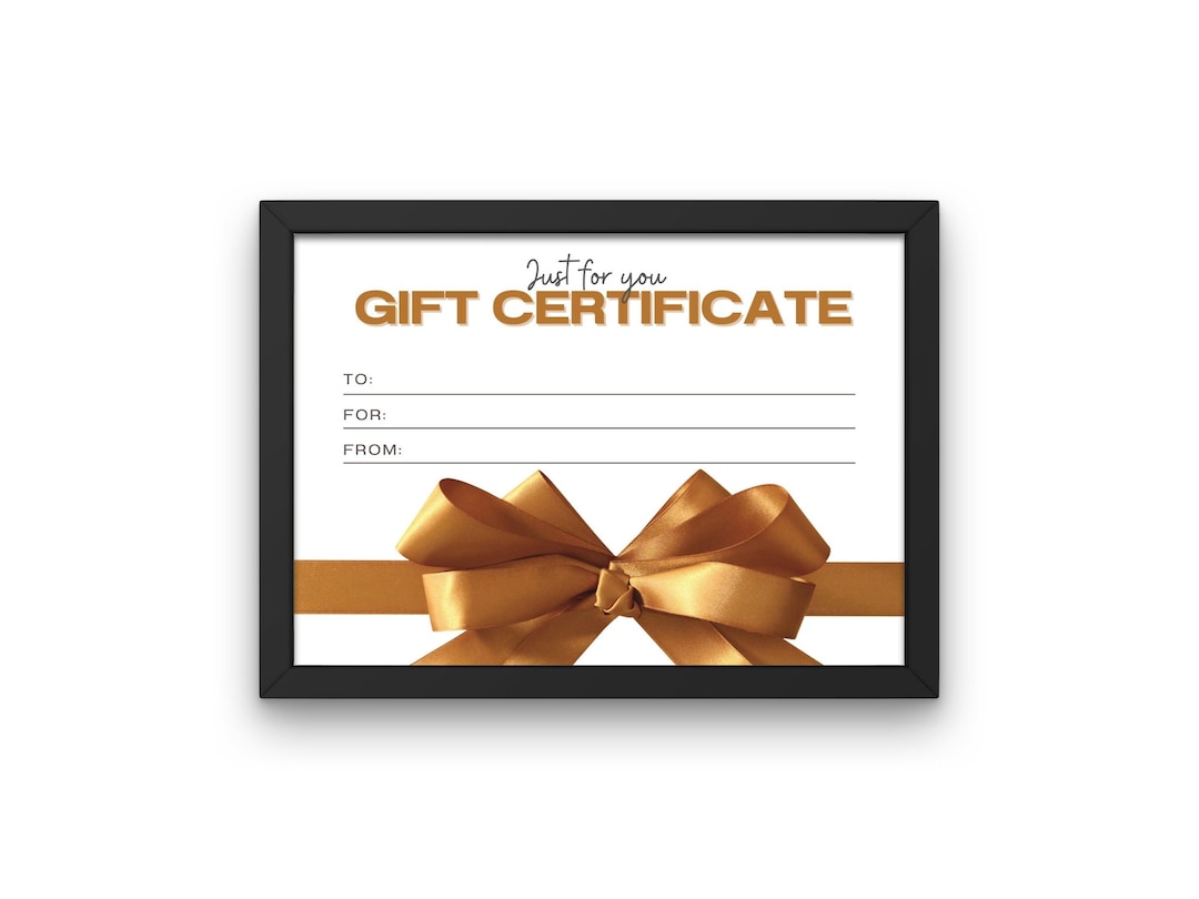Printable Gift Certificate | Custom Gift Certificate | Special Birthday ...