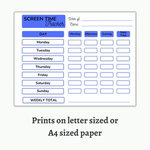 Simple Screen Time Tracker for Kids or Adults | Daily + Weekly Screen ...