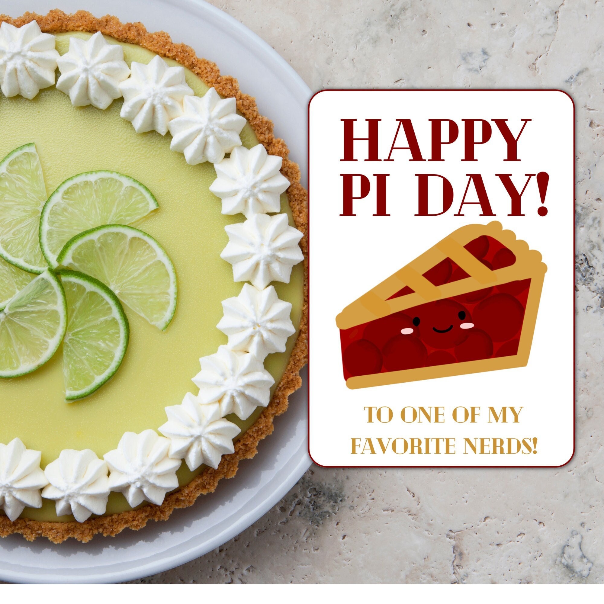 Printable Happy Pi Day Card | Happy Pie Day Card | My Favorite Nerd | Math Geek | Pie Lover ...