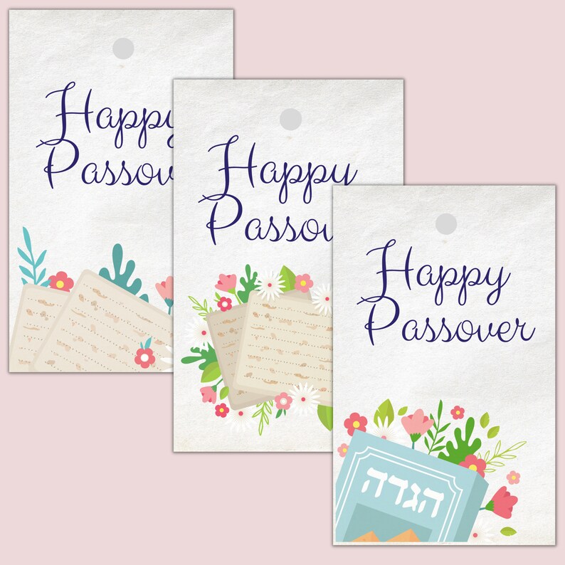Printable Passover Table Decor | Pesach Place Cards | Watercolor ...