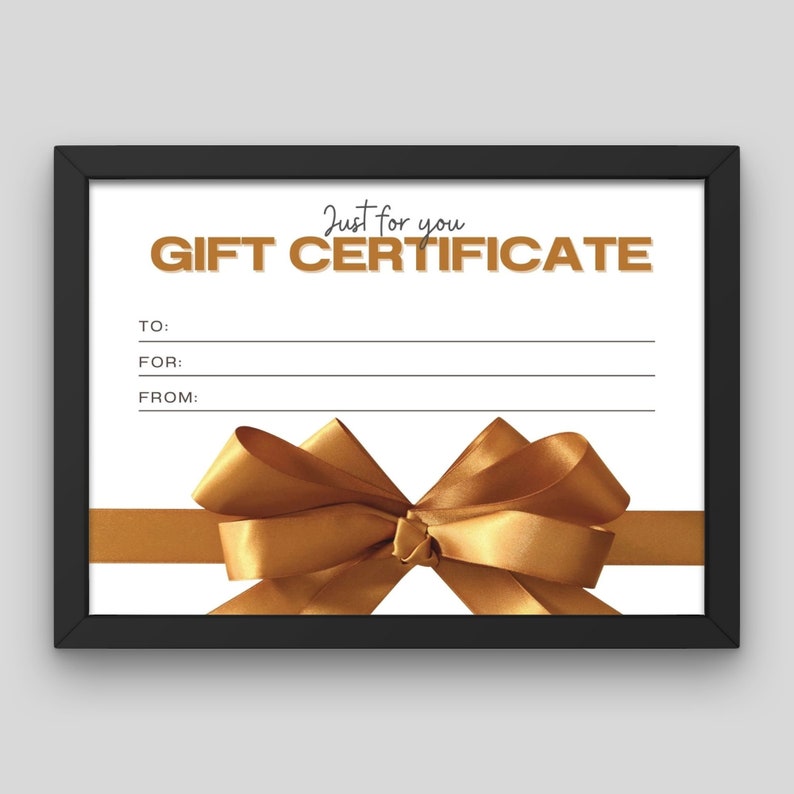 Easy Printable Gift Certificate Template Custom Gift Certificate Special Birthday Gift for Him ...