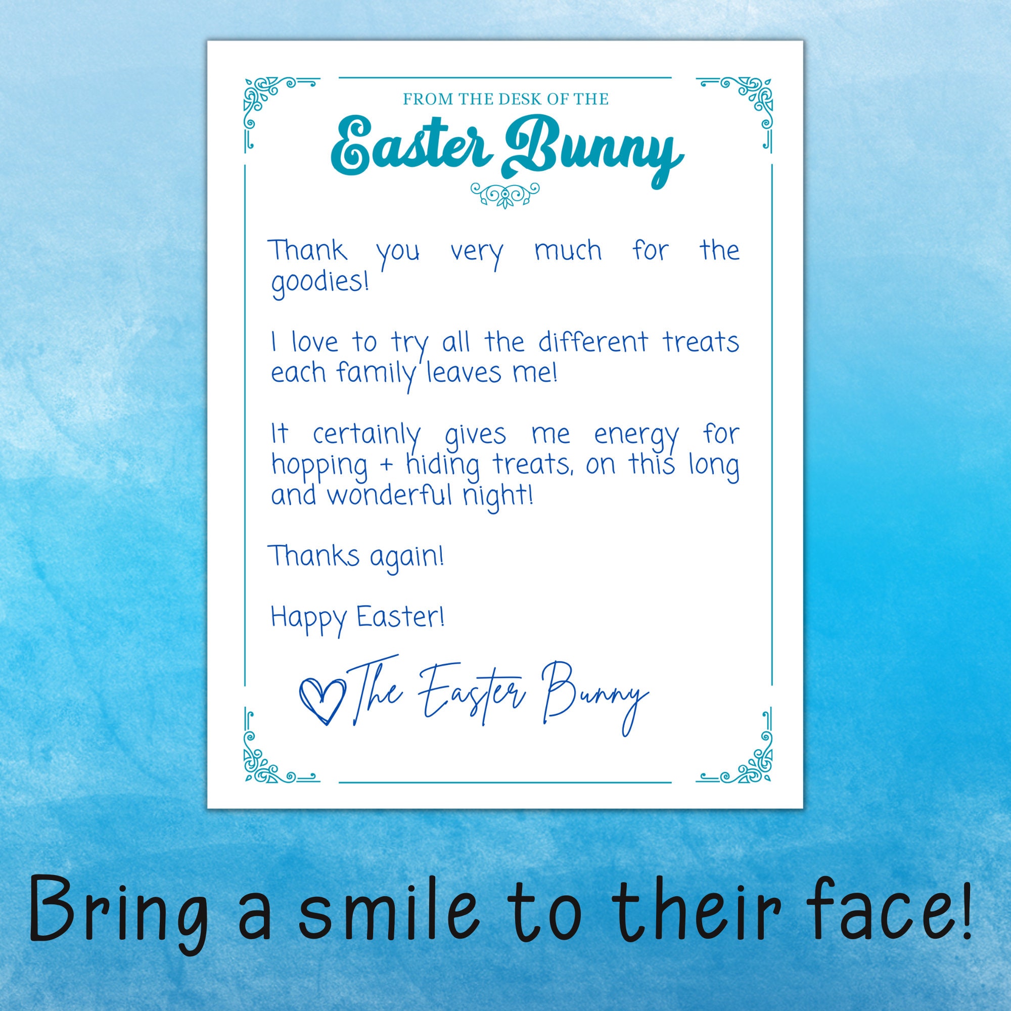 Note From the Easter Bunny, Bunny Bait, Thanks for the Goodies Instant ...