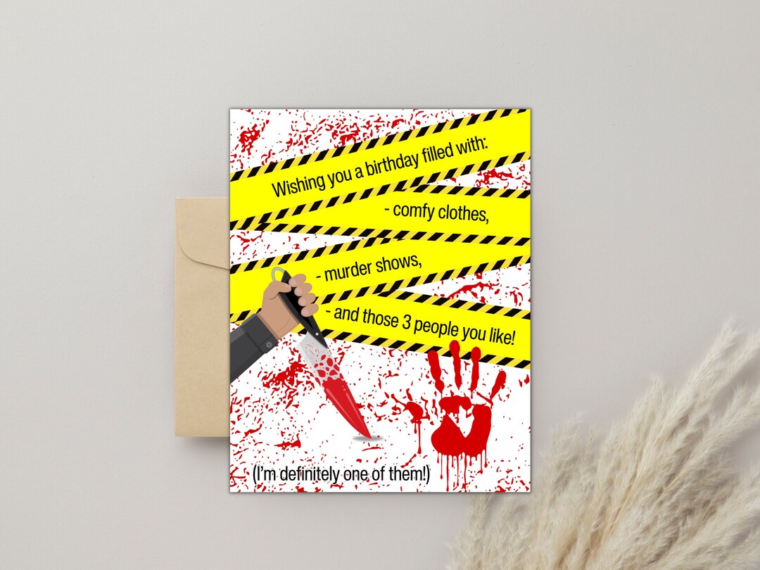 True Crime Junkie Birthday Card Wishing You a Birthday Filled With ...