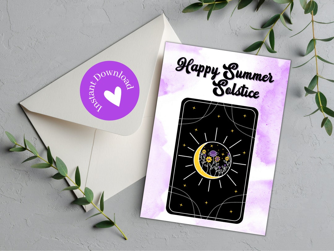 Printable Summer Solstice Card Happy Summer Solstice Card for Friend ...