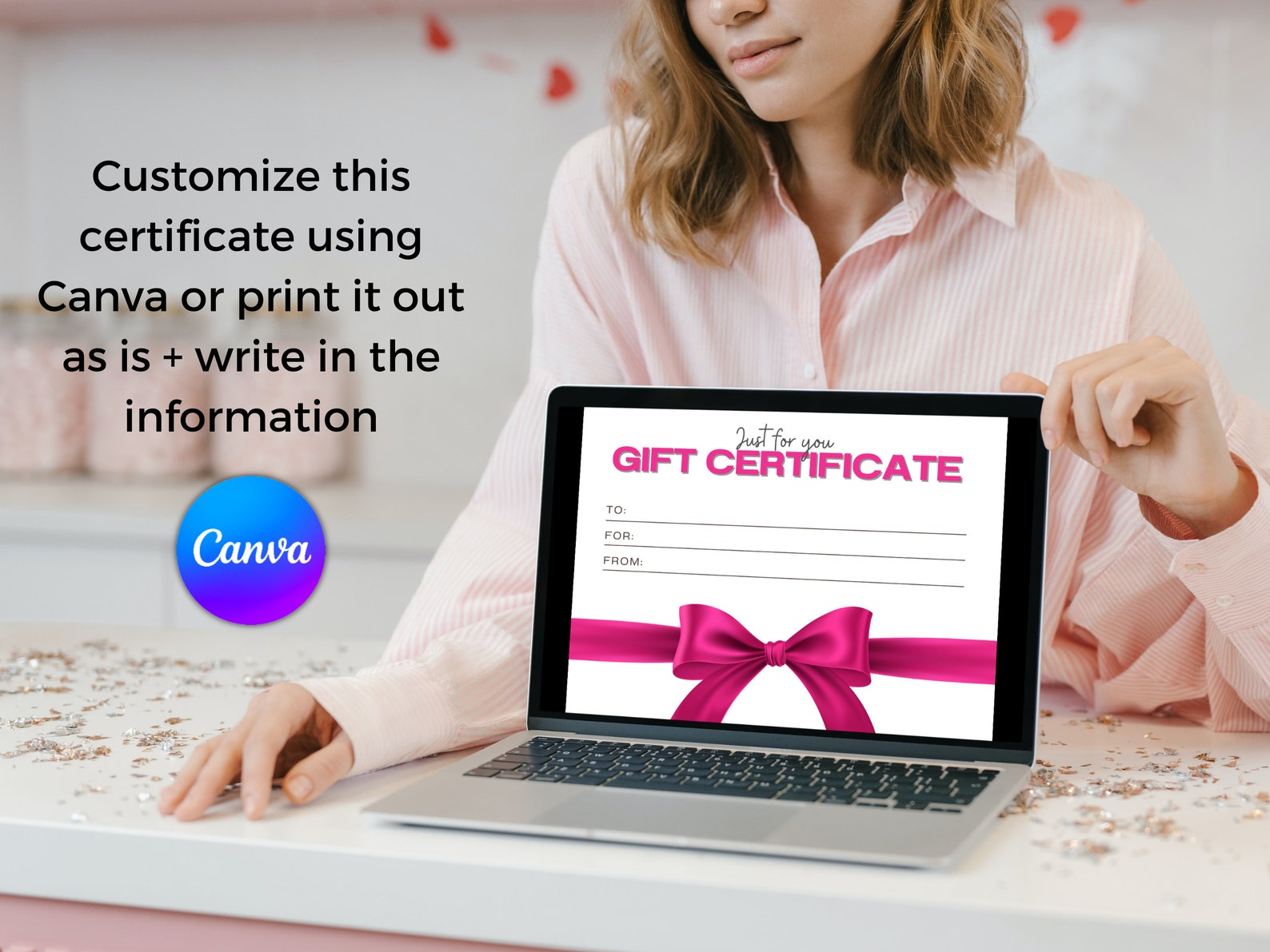 Printable Gift Certificate Custom Gift Certificate Customizable ...