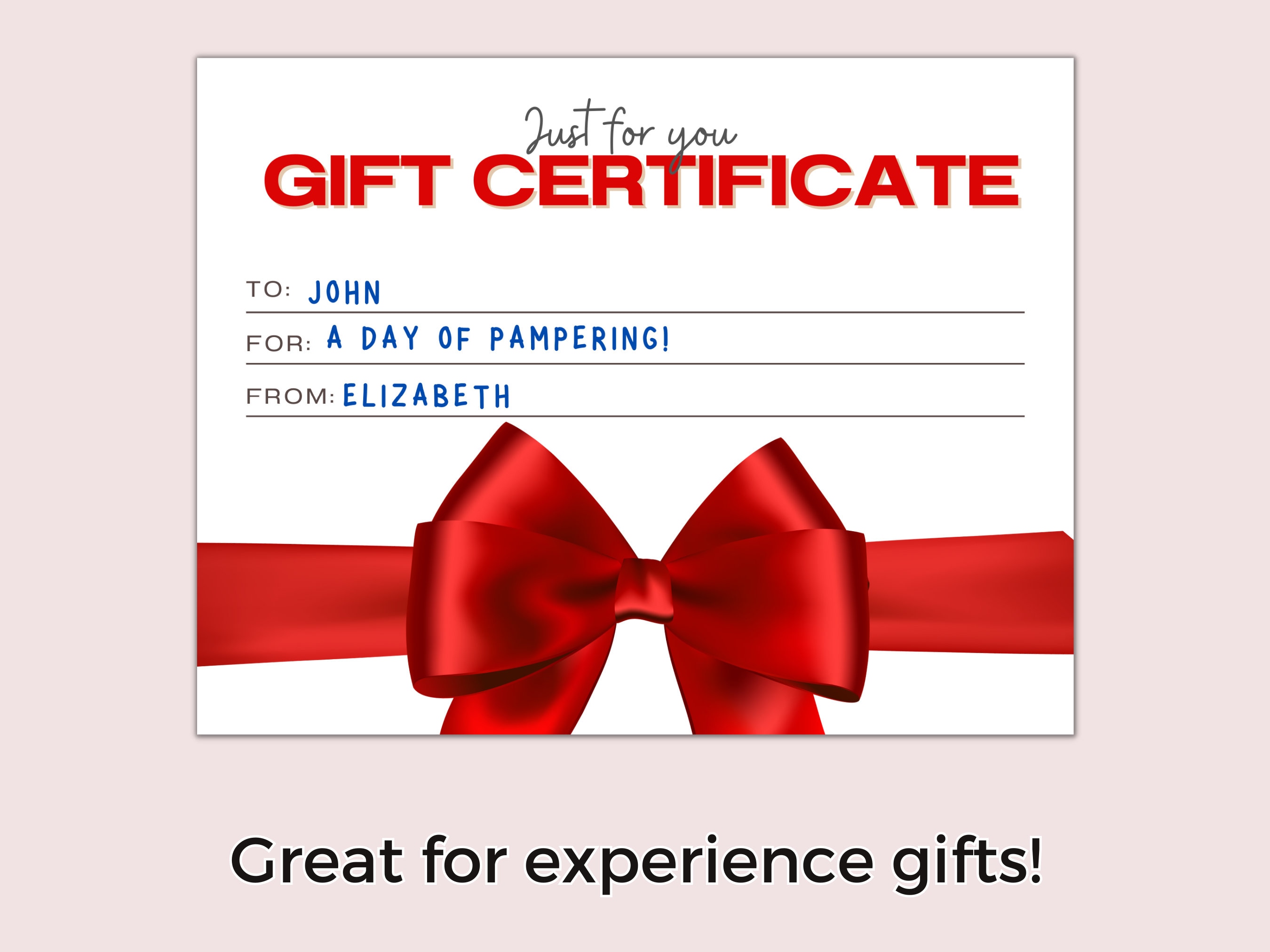 Printable Gift Certificate Custom Gift Certificate Christmas Special ...