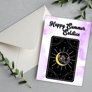 Printable Summer Solstice Card Happy Summer Solstice Card for Friend ...