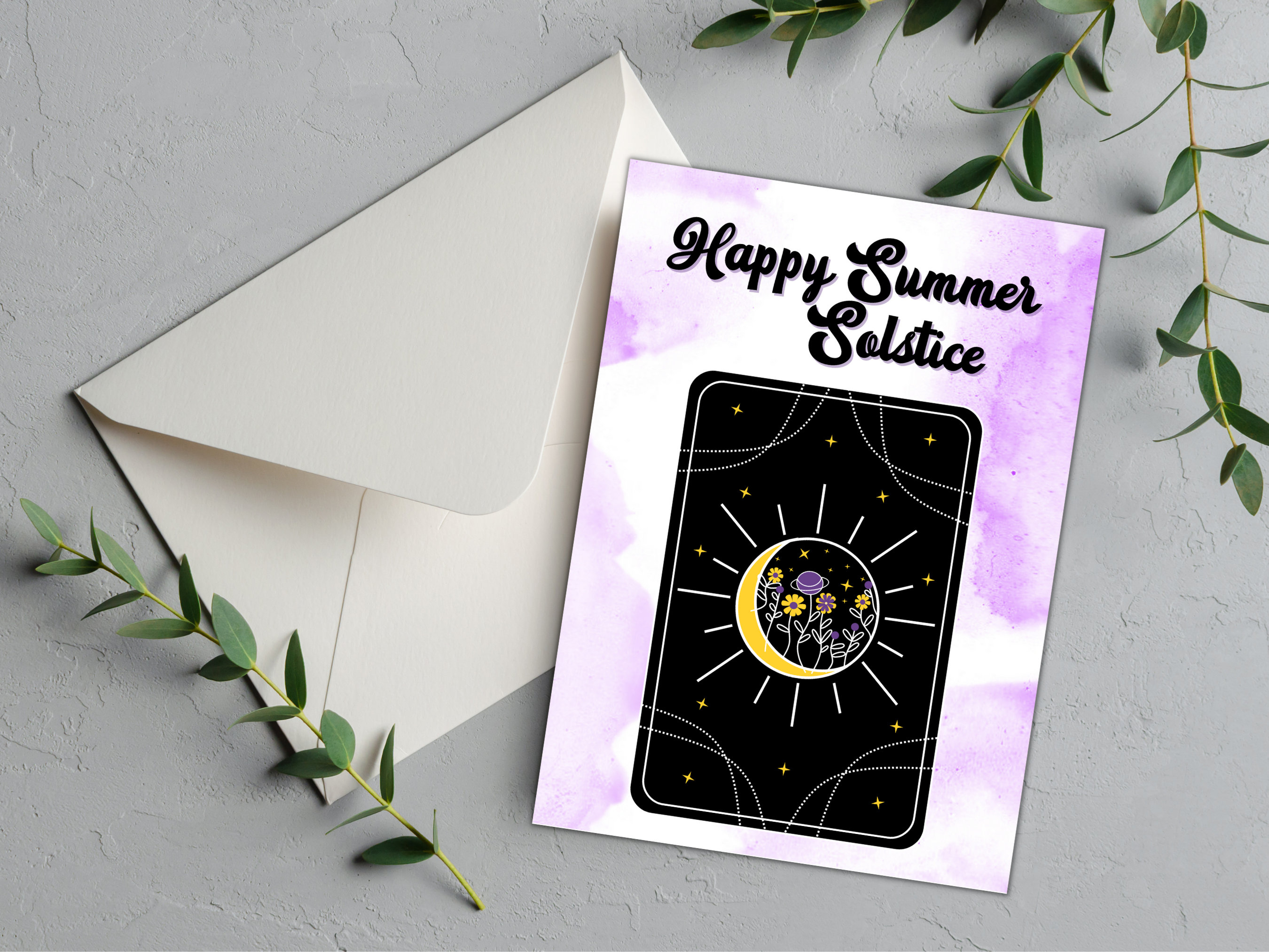 Printable Summer Solstice Card Happy Summer Solstice Card for Friend ...