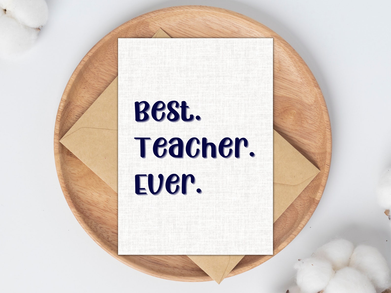 Printable Teacher Appreciation Card Best Teacher Ever Teacher Thank You ...