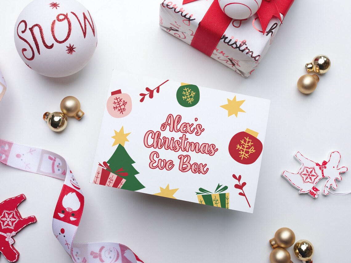 EDITABLE Christmas Eve Box Label Printable Christmas Eve Box PNG ...