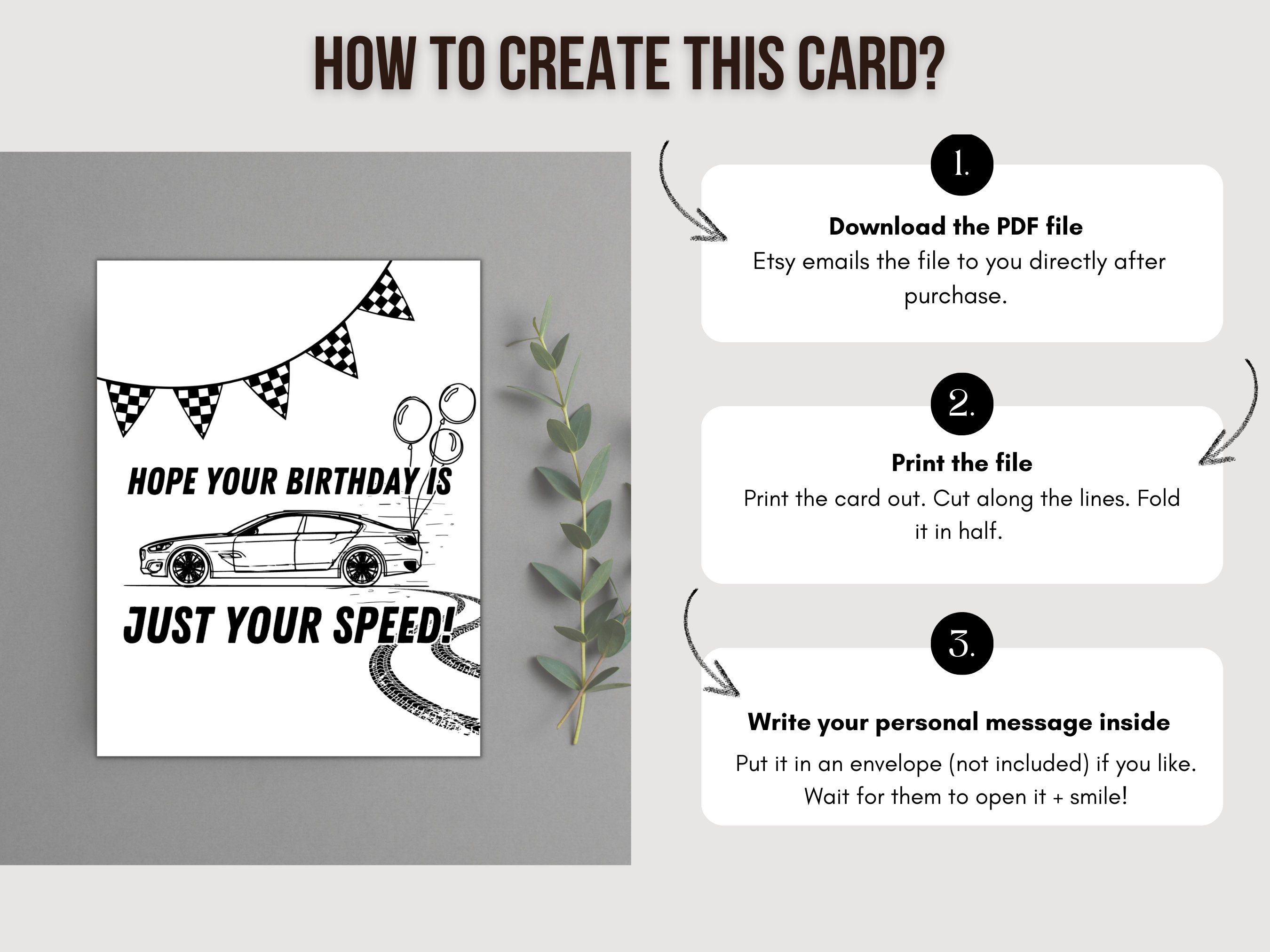 Printable Race Car Birthday Card Birthday Card Two Fast Birthday Fast ...