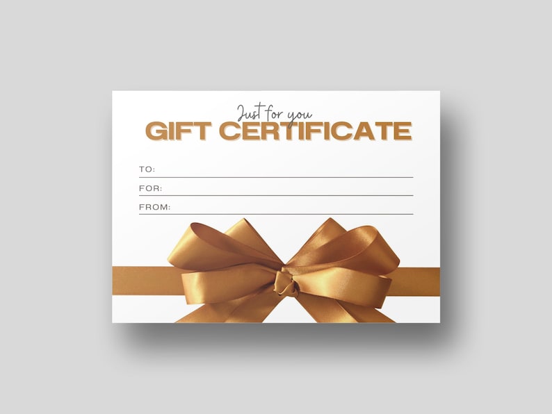 Printable Gift Certificate | Custom Gift Certificate | Special Birthday ...