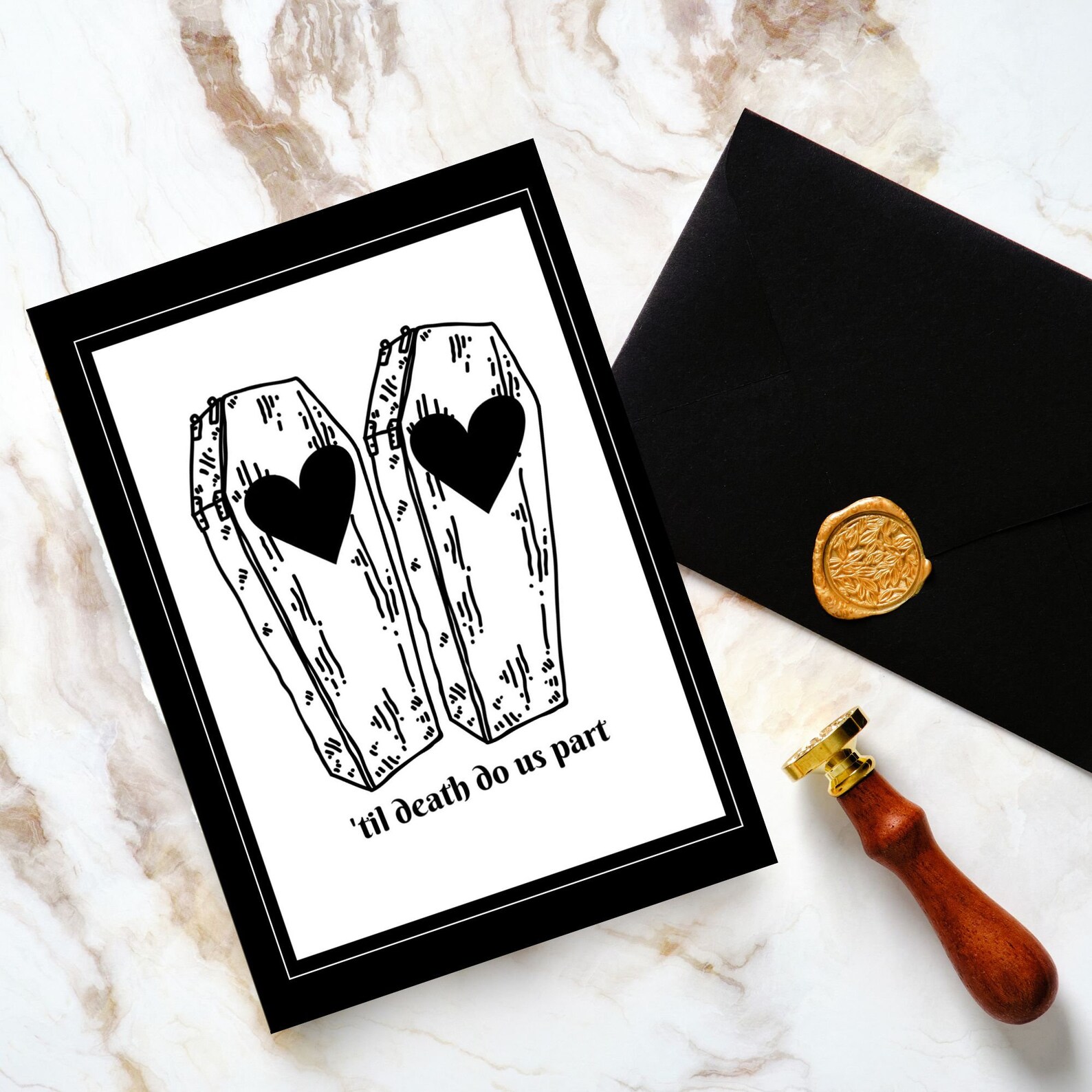 Goth Happy Anniversary Card Printable Anniversary Card Instant PDF ...