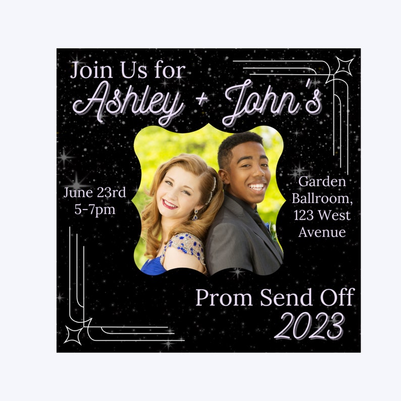Printable Prom Send off Flyer Fully Editable Prom Invitation DIY Senior ...
