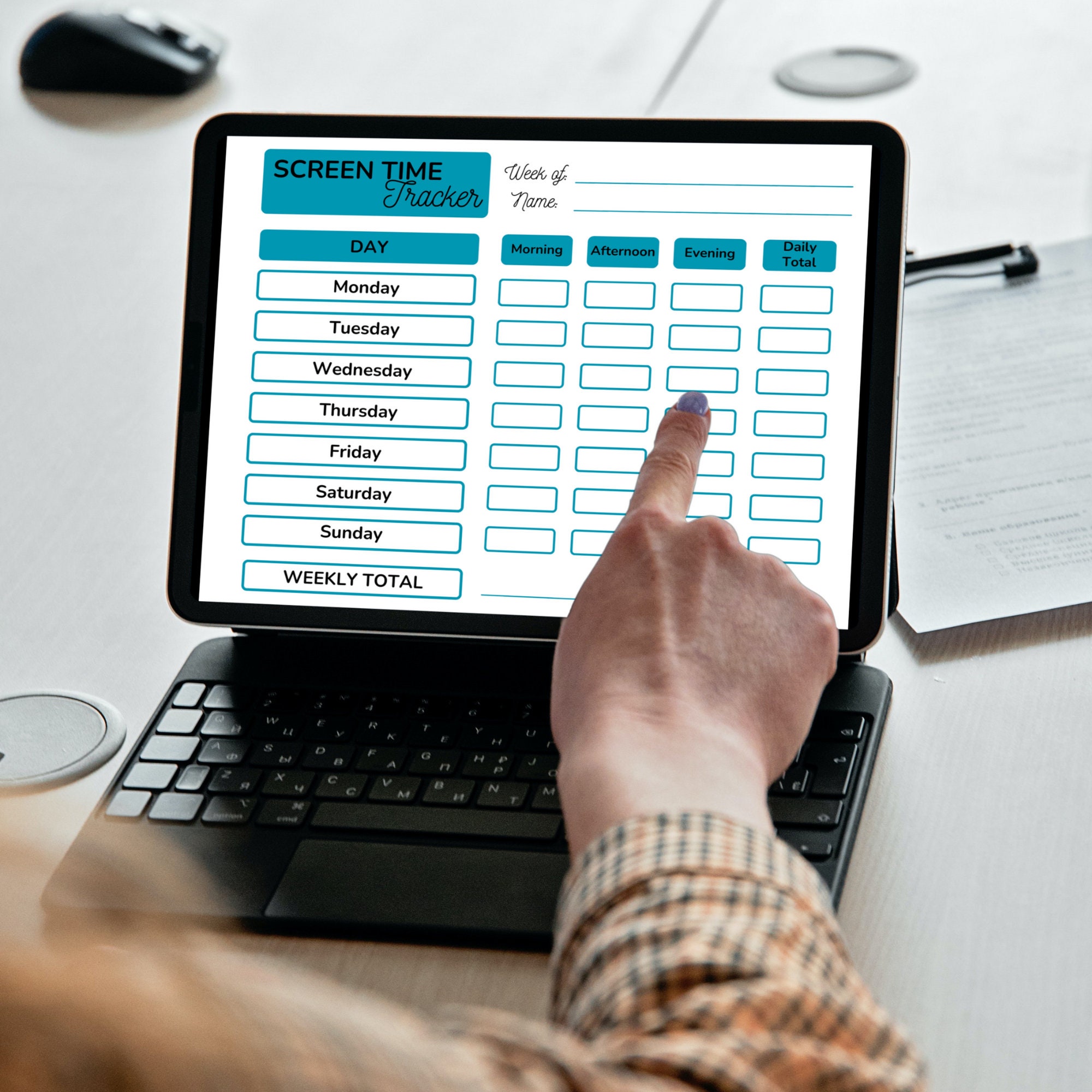 Simple Screen Time Tracker for Kids or Adults Daily Weekly - Etsy