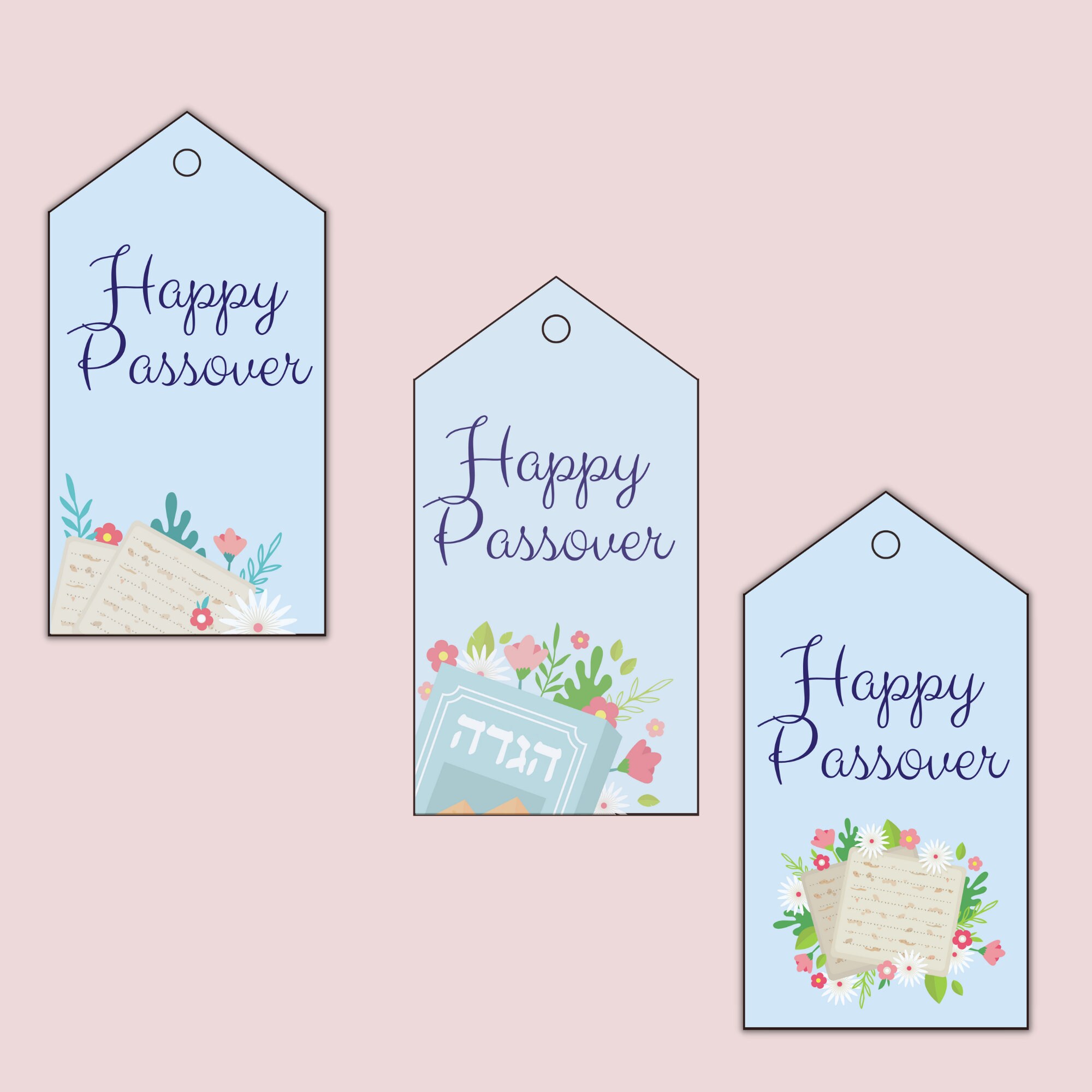 Printable Passover Table Decor | Pesach Place Cards | Watercolor ...