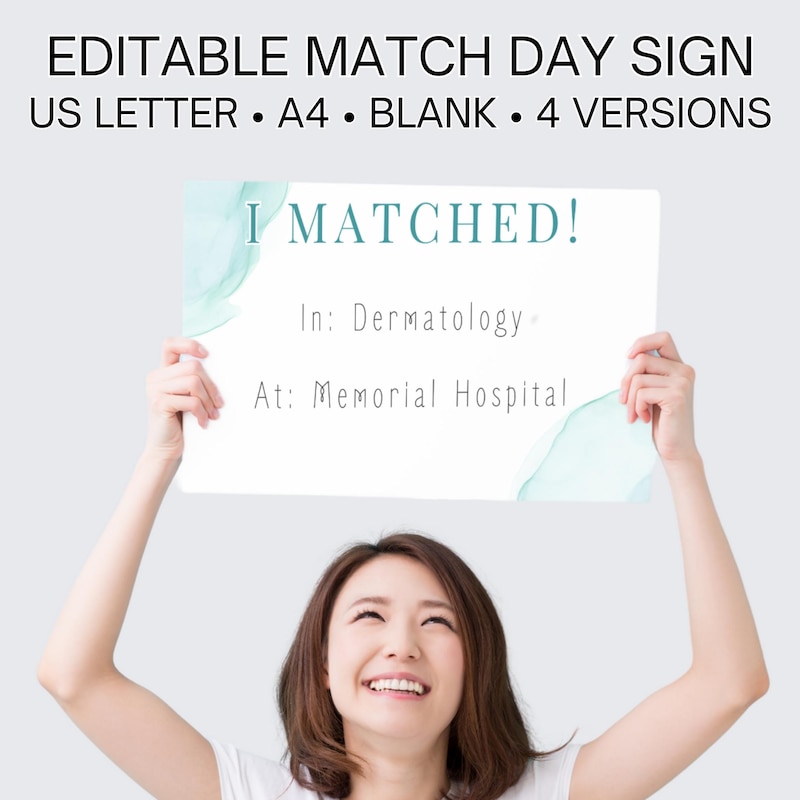 I Matched Residency Sign - Etsy