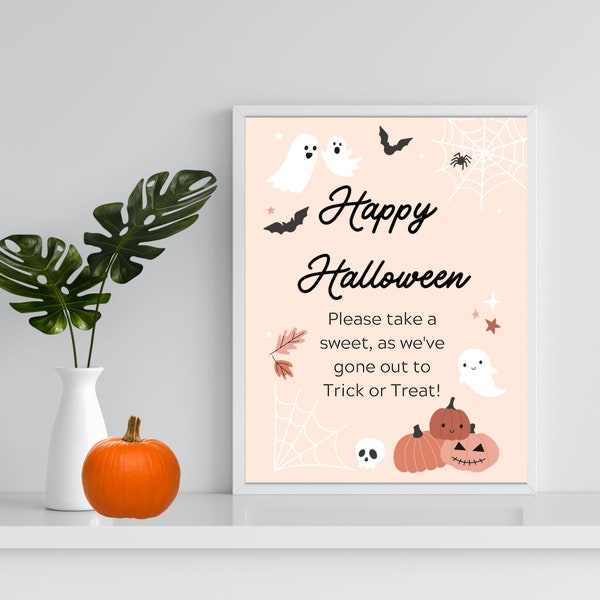 Halloween Candy Sign - Etsy