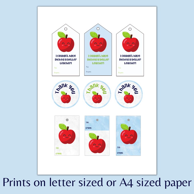 Printable Teacher Appreciation Tags End of Year Thank You Gift I Couldn ...