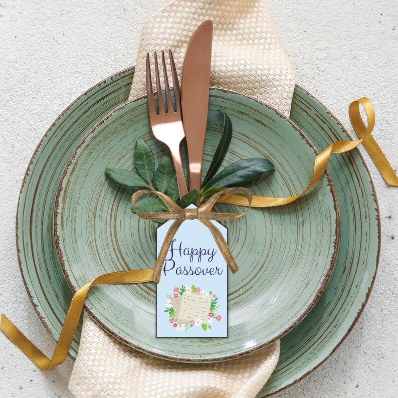 Printable Passover Table Decor | Pesach Place Cards | Watercolor ...
