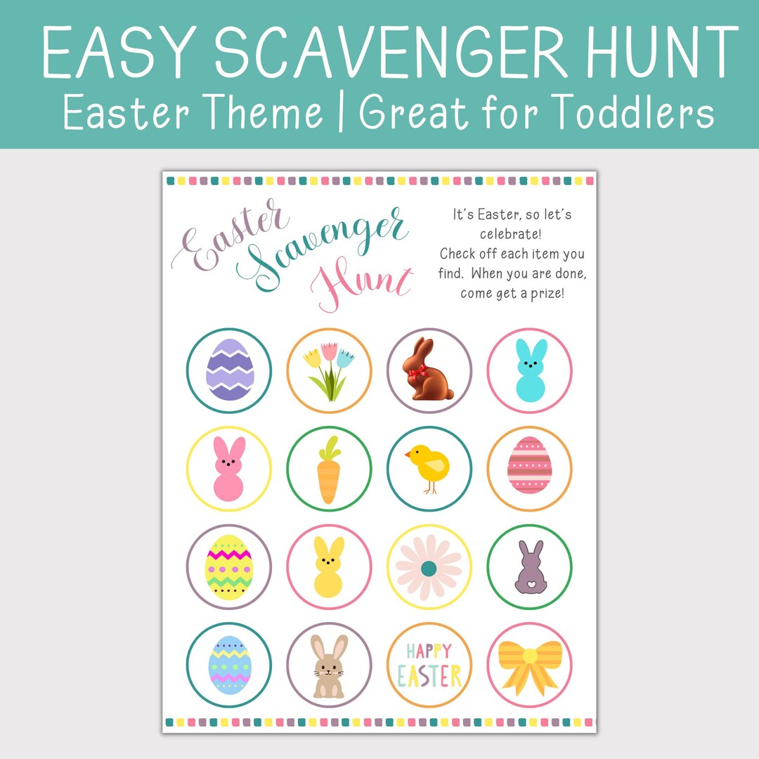 Easy Easter Scavenger Hunt for Toddlers-kindergarten Indoor - Etsy