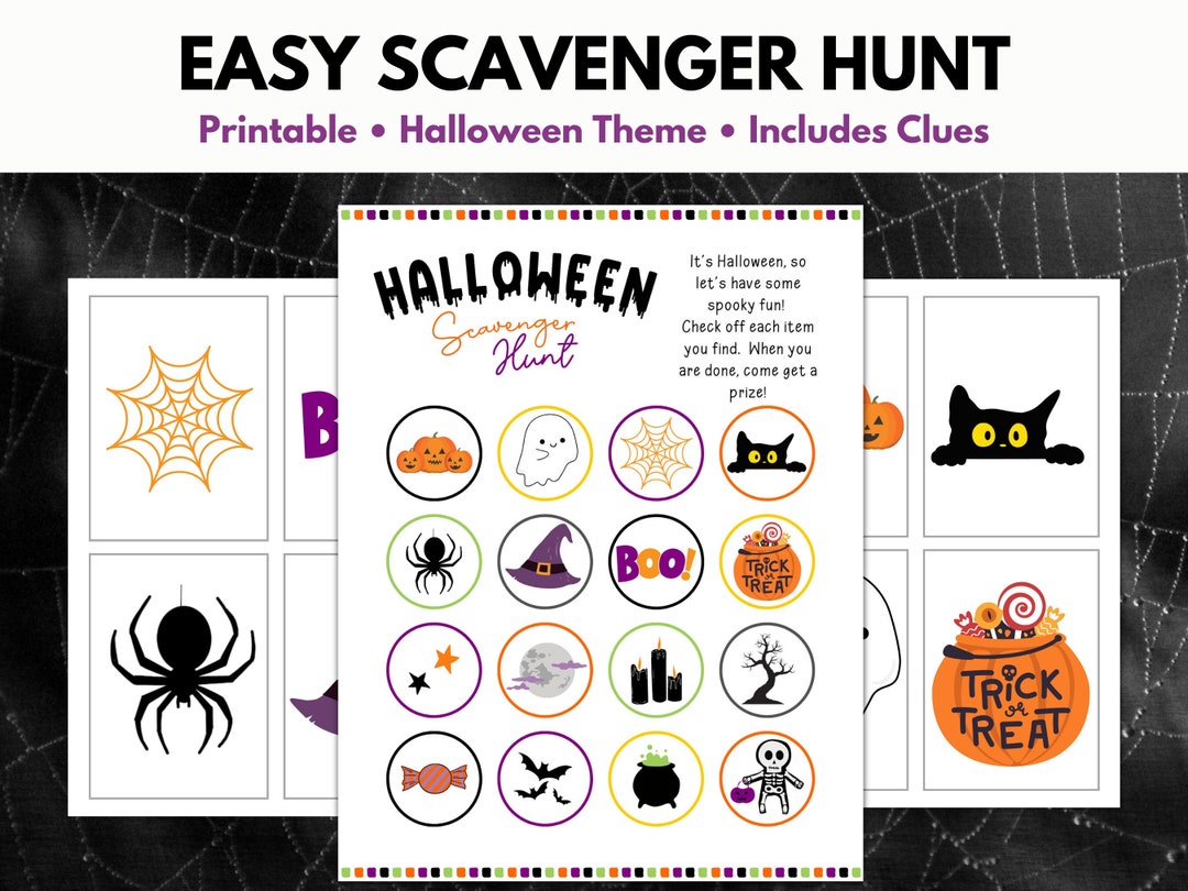 Halloween Scavenger Hunt Printable Scavenger Hunt for Toddlers ...