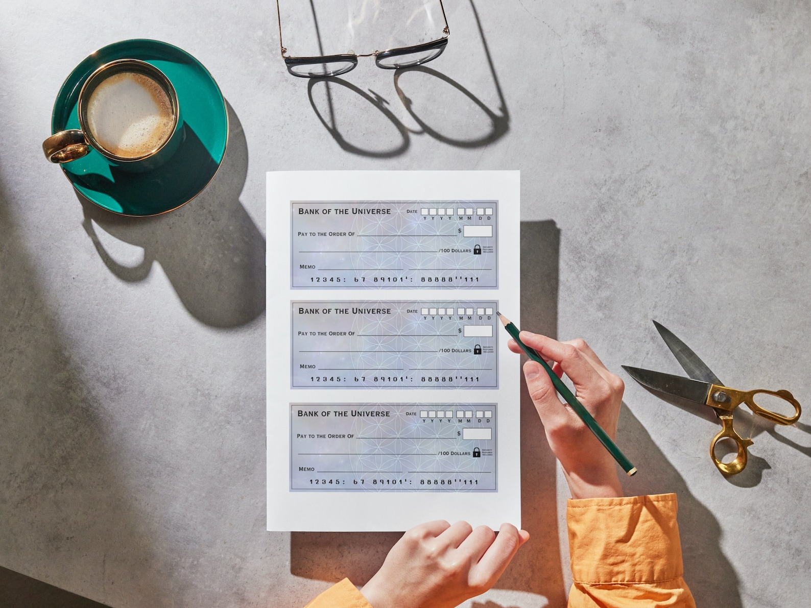 Bank of the Universe Cheque Template Manifestation Cheque Vision Board ...