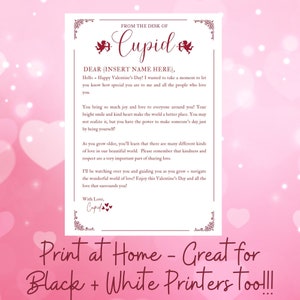 Customizable Letter From Cupid Happy Valentine's Day Instant Download ...