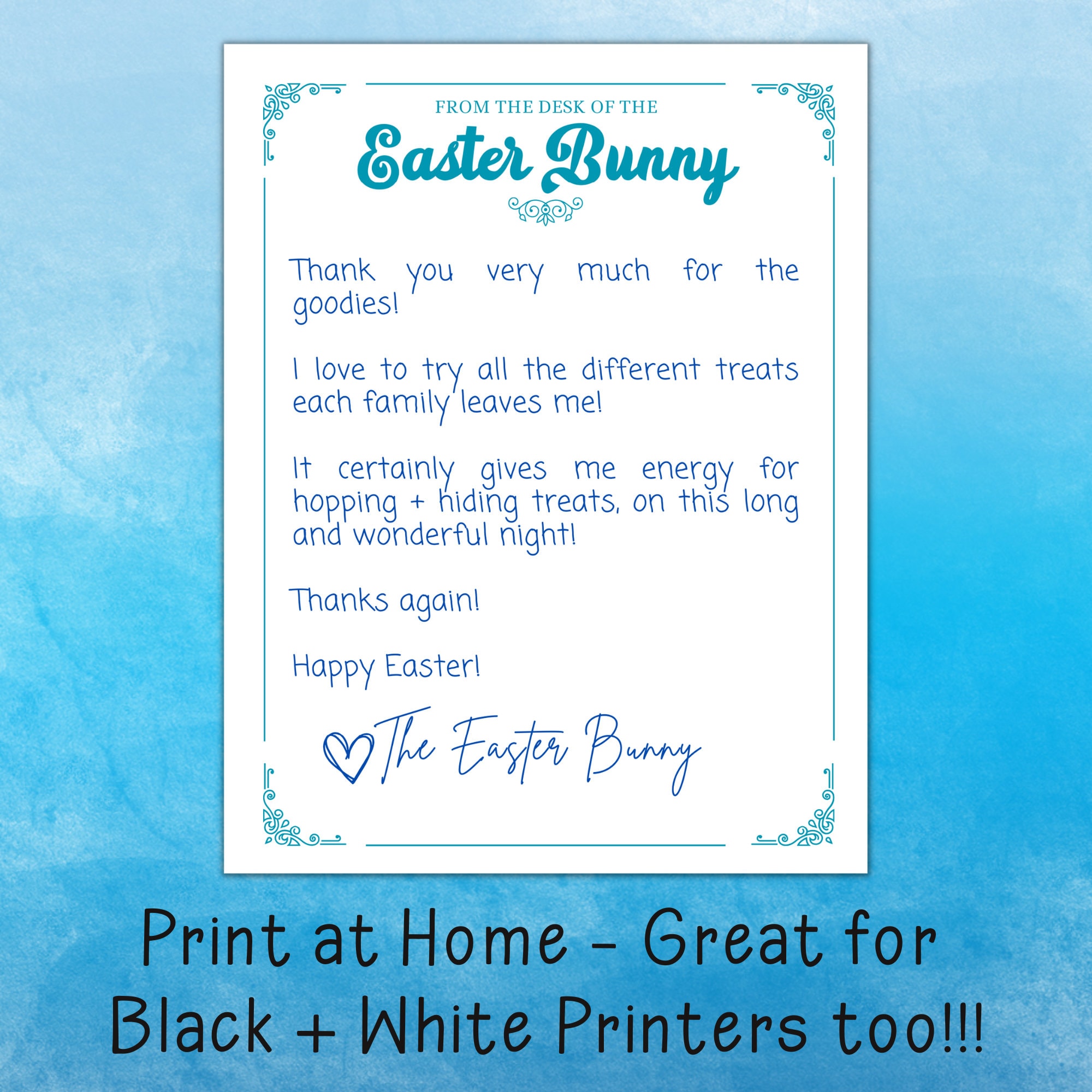 Note From the Easter Bunny, Bunny Bait, Thanks for the Goodies Instant ...