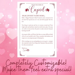 Customizable Letter From Cupid Happy Valentine's Day Instant Download ...