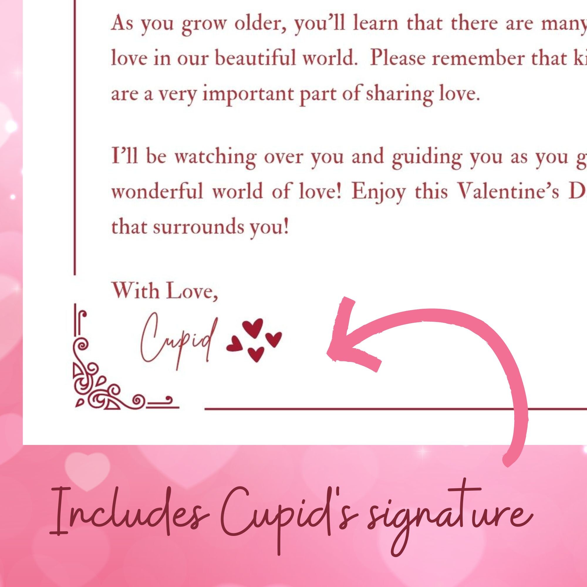 Customizable Letter From Cupid Happy Valentine's Day Instant Download ...