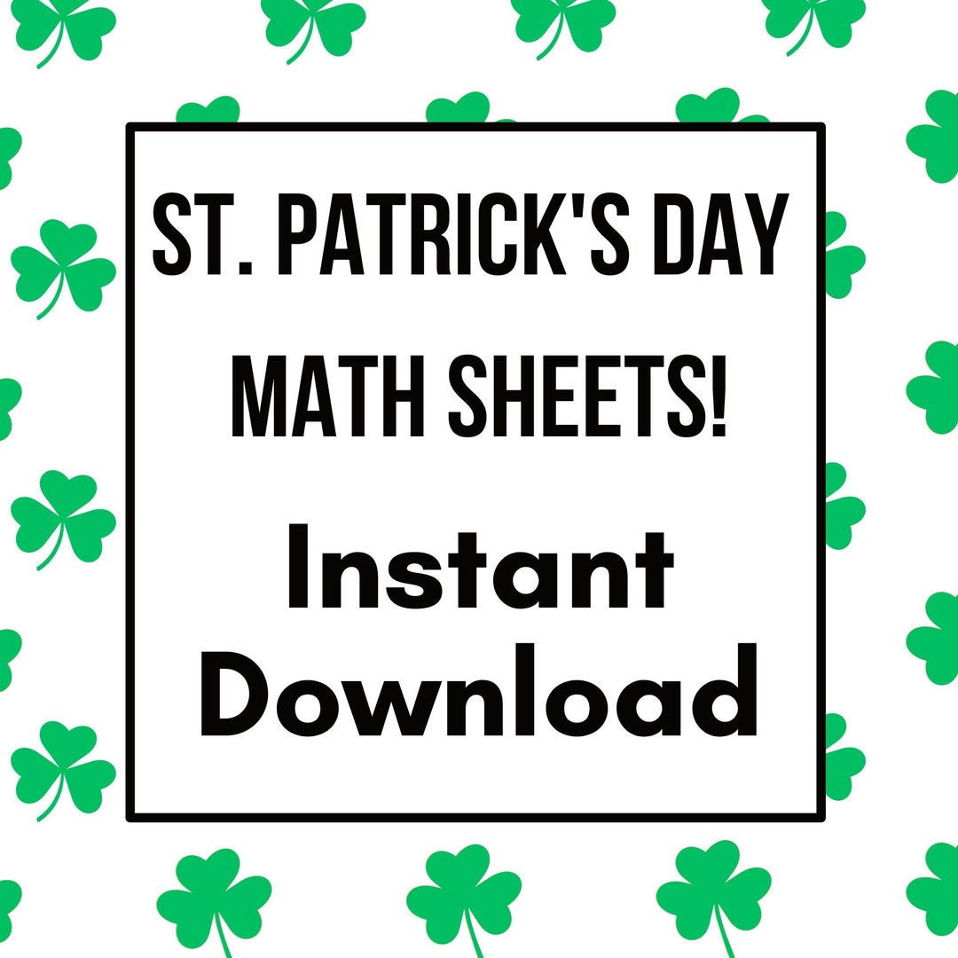 St Patrick s Day Math Sheets Bundle For Grade 1 Printable Math Problems st-patrick-s-day-math-sheets-bundle-for-grade-1-printable-math-problems