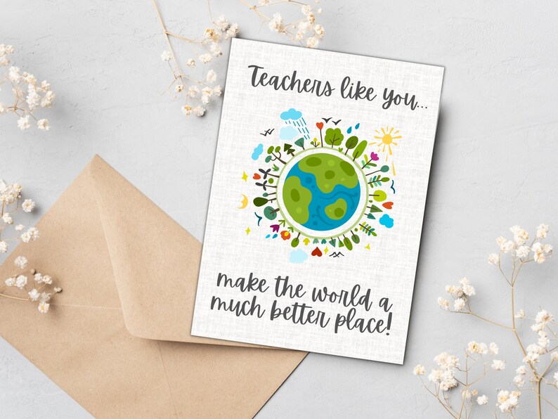 Printable Teacher Appreciation Card Teachers Like You Make the World a ...