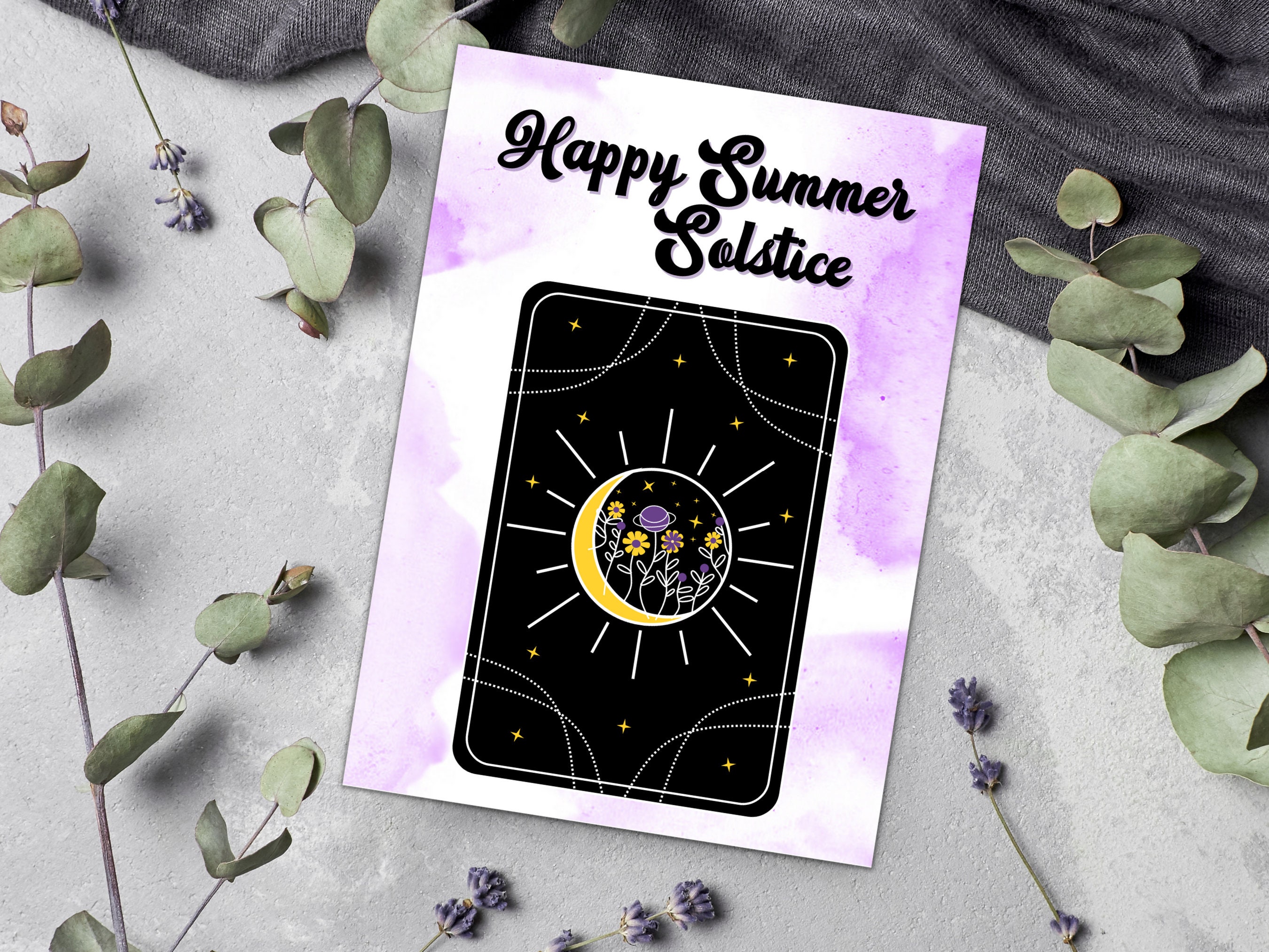 Printable Summer Solstice Card Happy Summer Solstice Card for Friend ...