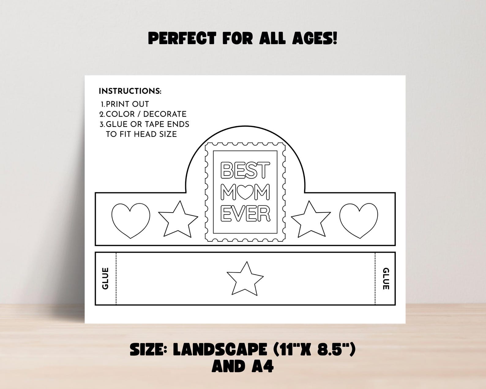 Mother's Day Paper Crown Activity Paper Headband Daycare Craft Kids ...