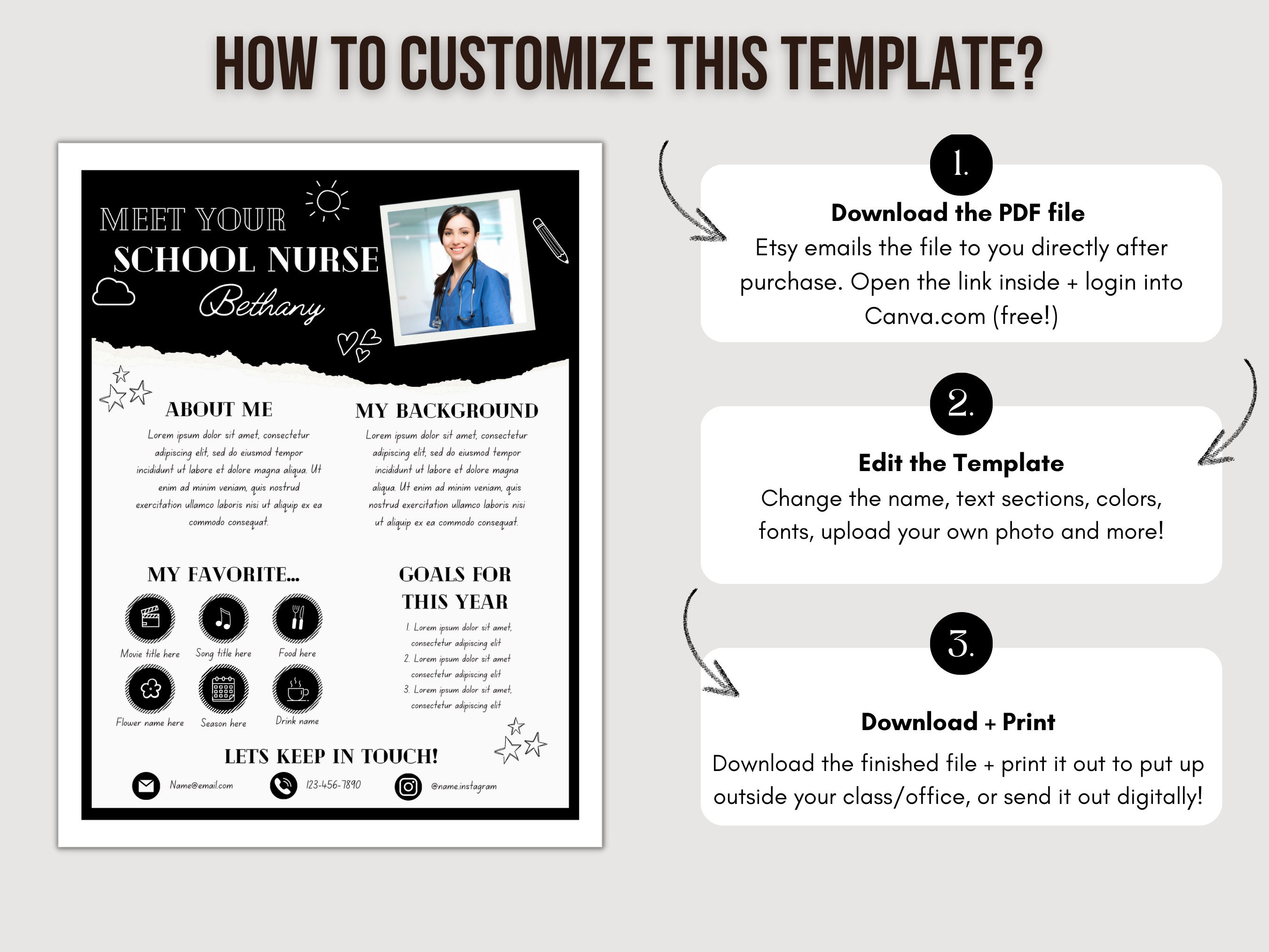 Editable Back to School Classroom Welcome Flyer DIY Flyer Meet the ...