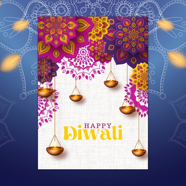 Diwali Card - Etsy