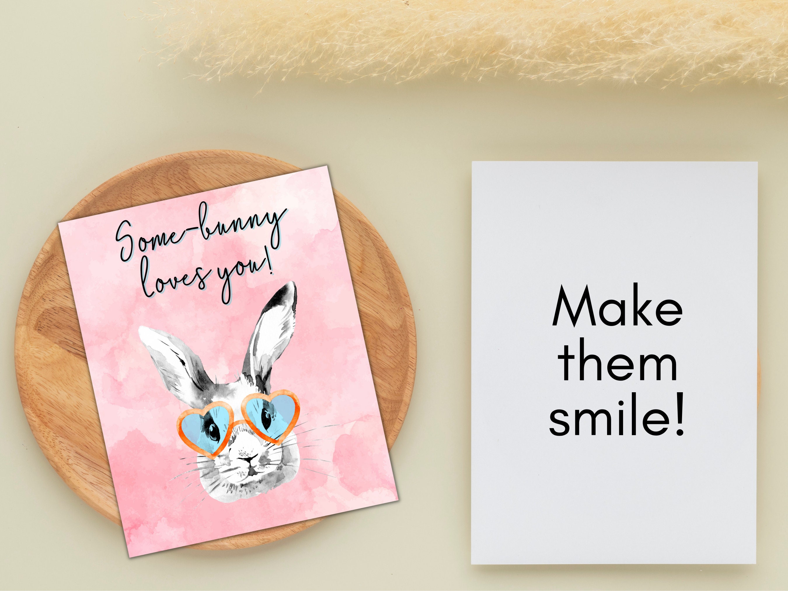 Printable Some-bunny Love You Card Somebunny Love You Easter Card Hoppy ...